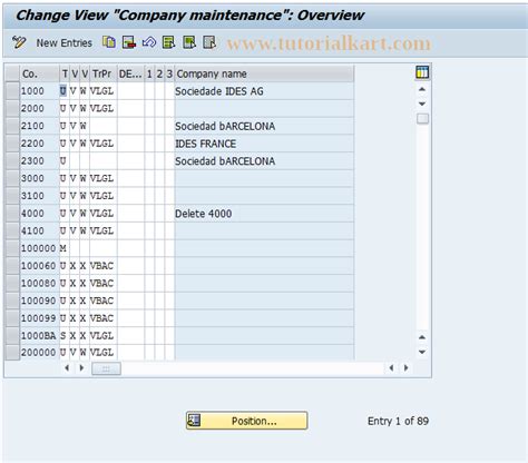 OC00 SAP Tcode C FI LC Table T850