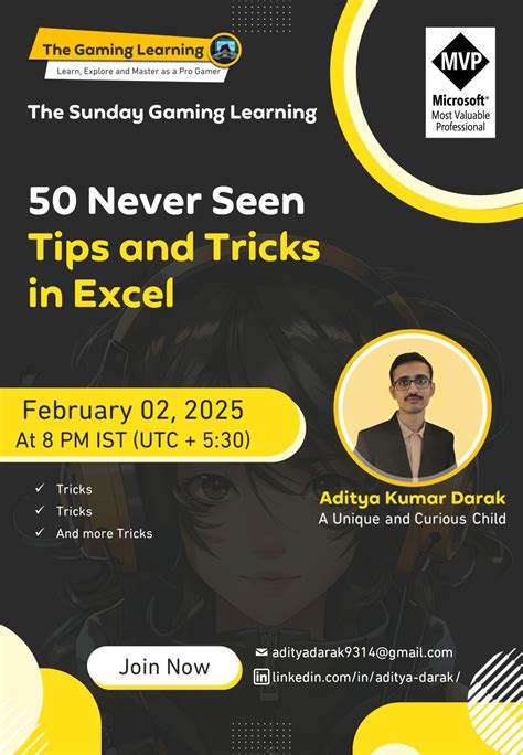 Aditya Kumar Darak 🇮🇳 On Linkedin Thegaminglearning Excel