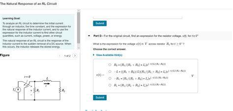 Solved The Natural Response Of An RL Circuit Of Review Chegg
