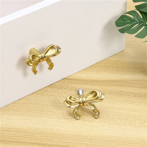 Hemoton Bow Tie Cabinet Knobs Cupboards Dresser For Closet Drawer