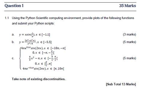 Solved 11 Using The Python Scientific Computing