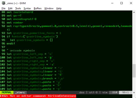 Gvim Powerline Font Not Working With Airline In Gvim On Windows 10