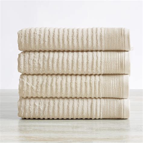 Great Bay Home 100 Cotton Ribbed Terry Bathroom Towels Absorbent
