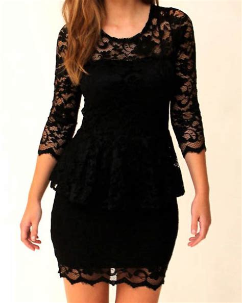Lace Peplum Dress Picture Collection