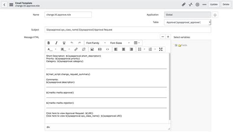 Servicenow Email Template Construct An Email Message With A Template Williamson Ga Us