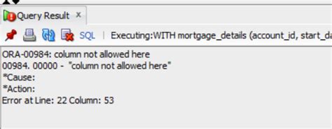 Oracle Mortgage Balance Calculator In Sql Stack Overflow