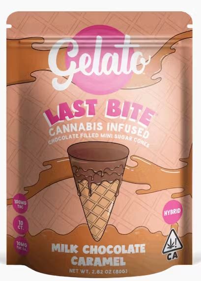 Gelato Edibles Last Bites Milk Chocolate Caramel Mini Cones 100mg