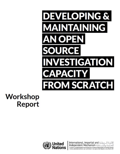 Developing And Maintaining Open Source Investigations Capacity From Scratch Iiim