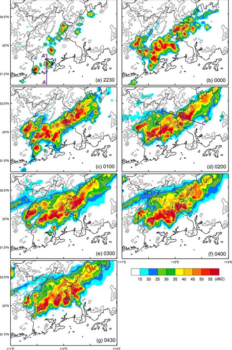 As In Figure 4 But For The Simulated Composite Radar Reflectivity