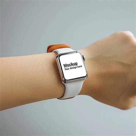 Mockup Of A Smart Watch On Your Wrist Premium Ai Generated Psd