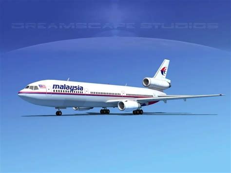 Douglas Dc 10 Malaysia 3d Model Rigged Cgtrader
