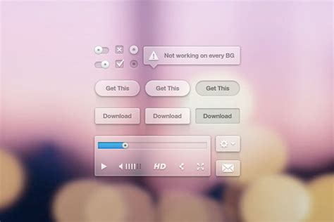 Glossy UI Kit Download Free PSD And HTML