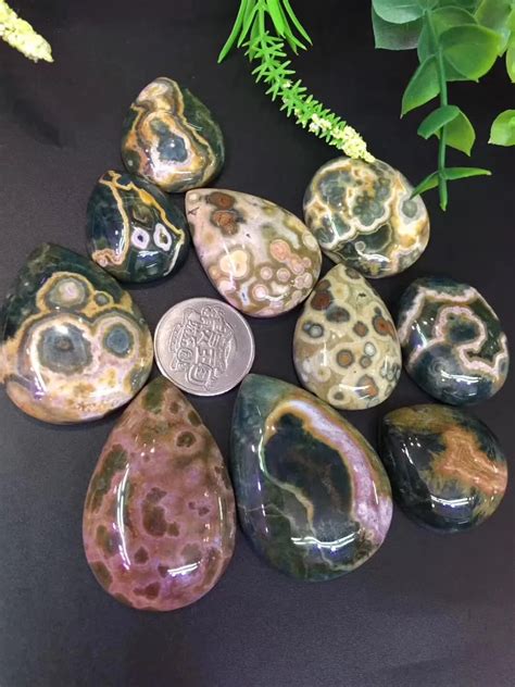 Натуральная Океаническая яшма голый камень кулон красивая и прозрачная текстура