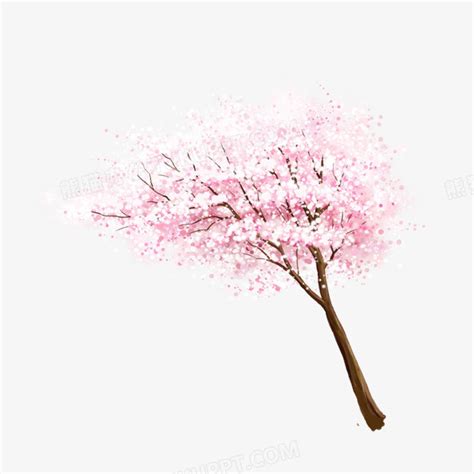 手绘桃树PNG图片素材下载 手绘桃树PNG 熊猫办公