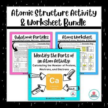 Atomic Structure Identify The Parts Of An Atom Activity Bundle Atom