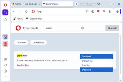 How To Enable Or Disable New Easy Files Ui In Opera Browser Askvg
