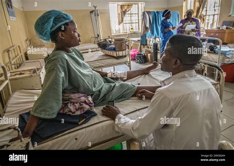 Pregnant Woman On A Hospital Ward Photographed At The Okene Zonal