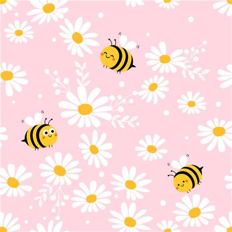 الگوی بدون درز با گل دیزی خندان در تصویر وکتور پس زمینه نارنجی کاغذ دیواری مثبت با دست زیبا 1632807