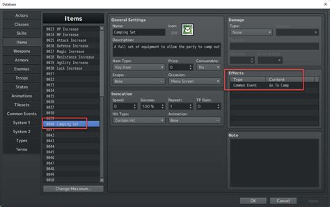 Is There Any Way To Enabledisable A Specific Item From Being Usable On Certain Maps Rpg