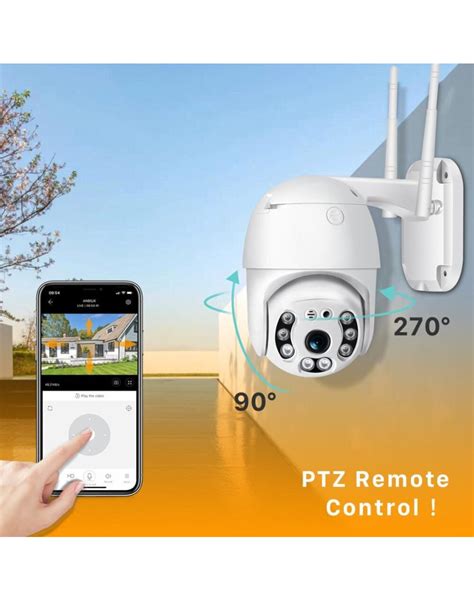 Външна Wifi, IR, Смарт камера Full Hd 1080p с двупосочно аудио, въртяща ...