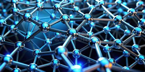 Abstract Network Of Interconnected Spheres And Rods Representing Molecular Structure Or Complex