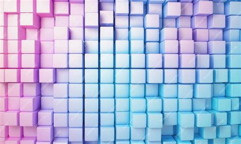 Premium Ai Image Wall Of Grid Cubes Gradient Background