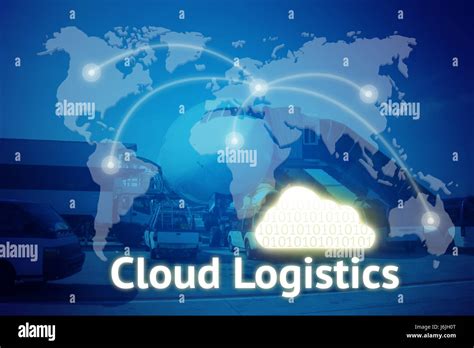 Cloud Logistics Concept Transportation Integration Concept Text Binary Coded Icon And