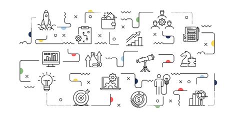 비즈니스 계획 관련 벡터 배너 디자인 컨셉 아이콘이 있는 모던 라인 스타일 0명에 대한 스톡 벡터 아트 및 기타 이미지 0명