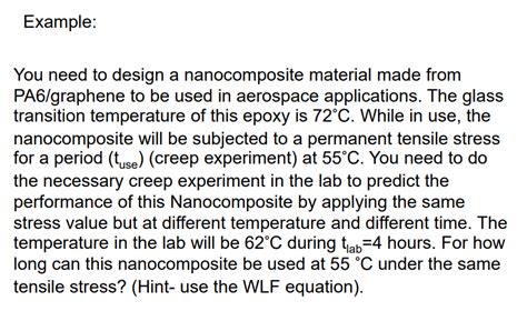 Solved Example You Need To Design A Nanocomposite Material