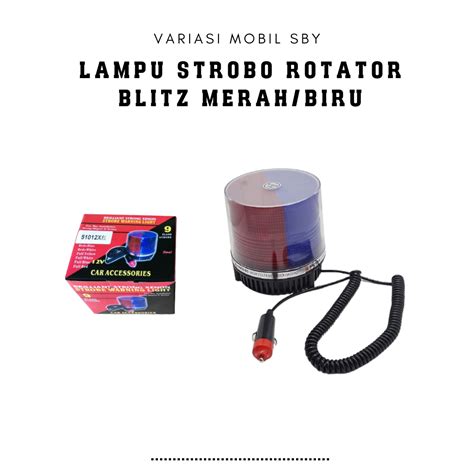 Lampu Rotator Led Blitz Untuk Mobil Volt Truk Volt Universal Merah Biru Lazada Indonesia