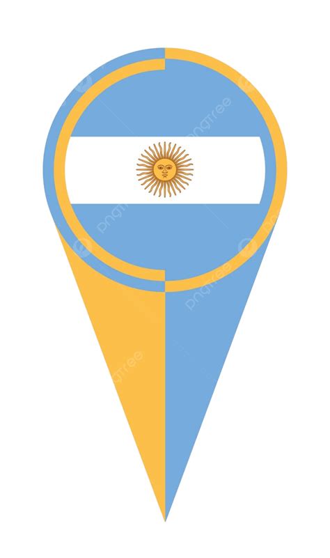 Argentina Map Pointer Location Flag Icon Sketch Position Vector Icon