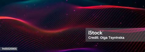 어두운 배경에 미래 점 패턴 색깔의 음악 파도 빅 데이터 기술 또는 과학 배너 3d 렌더링 0명에 대한 스톡 사진 및 기타 이미지 Istock