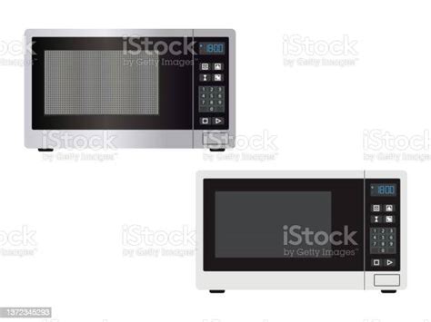흰색 배경에 격리 된 추상 전자 레인지 벡터 일러스트레이션 가정 생활에 대한 스톡 벡터 아트 및 기타 이미지 가정 생활 가정 주방 가정의 방 Istock