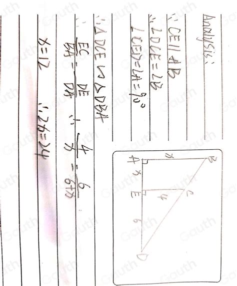 Solved Note Figure Not Drawn To Scale In The Figure Above Points A E And D Are Collinear