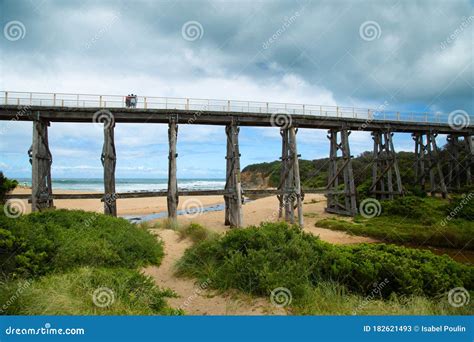 Trestle Bridge In Kilcunda With Ocean In Australia Stock Image Image Of Ocean Australian