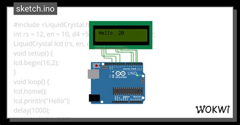 16x2 Wokwi Esp32 Stm32 Arduino Simulator