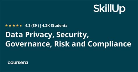 Data Privacy Security Governance Risk And Compliance Coursera
