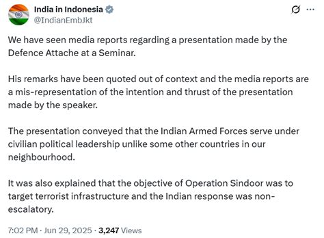 Indian Defence Attache Captain Shiv Kumar Says Iaf Lost Jets In May