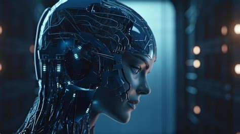 Generative Ai는 미래형 사이버 마인드 기술의 개념입니다 프리미엄 사진