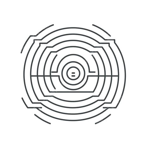 원형 경로가 있는 기하학적 디자인 벡터 직계 아이콘 전자파 굵은 선 Png 일러스트 및 벡터 에 대한 무료 다운로드