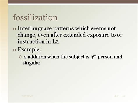Chapter 3 Interlanguage Second Language Acquisition Sla 1