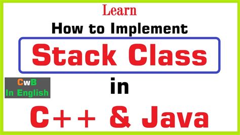 Implementing Stack In C And Java Youtube