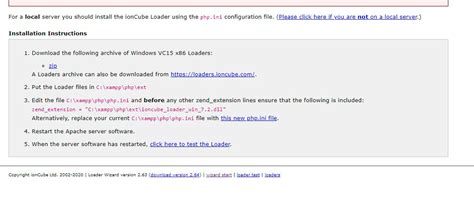 Install Ioncube Loader Xampp