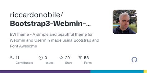 Github Riccardonobile Bootstrap3 Webmin Theme Bwtheme A Simple And Beautiful Theme For