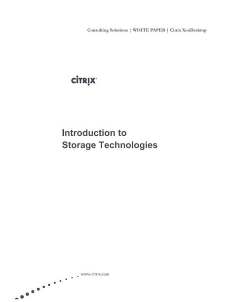 Introduction To Storage Technologies Pdf