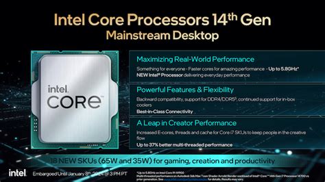 Intel Announces Non K 14th Gen Core Desktop Processors Raptor Lake In 65 W To 35 W Flavors