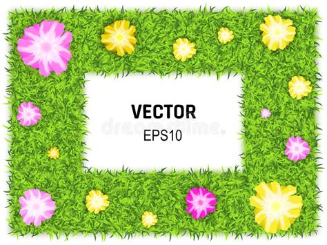 3d Vector Illustration Of Green Grass Rectangle Background Stock Vector Illustration Of Lawn
