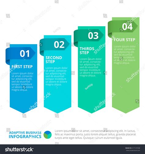 Four Steps Diagram Template Stock Vector Royalty Free 417137338