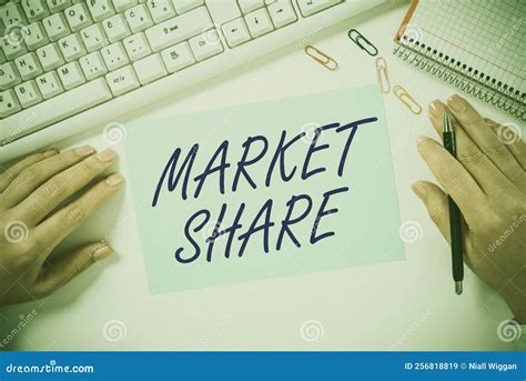 Text Caption Presenting Market Share Business Idea The Portion Of A Market Controlled By A