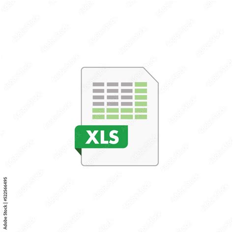 Excel Document Note Icon Flat Style Paper Sheet Vector Illustr Illustration Isolated Background